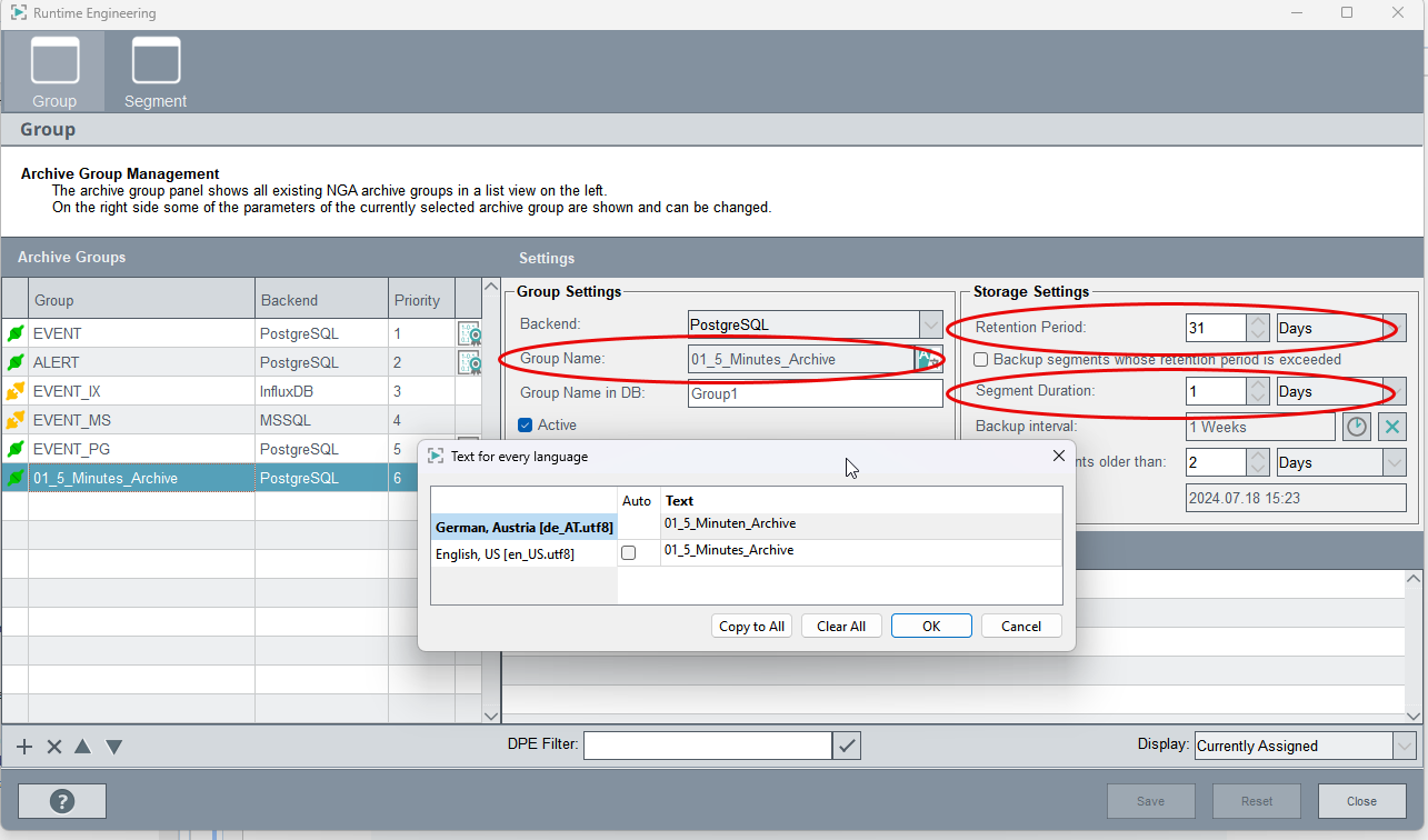 Create NGA Archive Groups for Use in the Excel Report