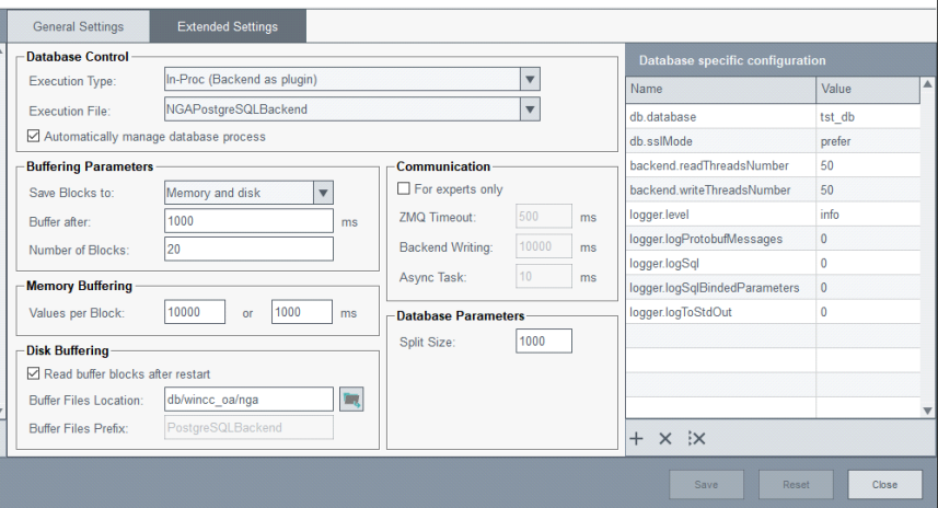 How to set up WinCC OA for the connection with a PostgreSQL instance