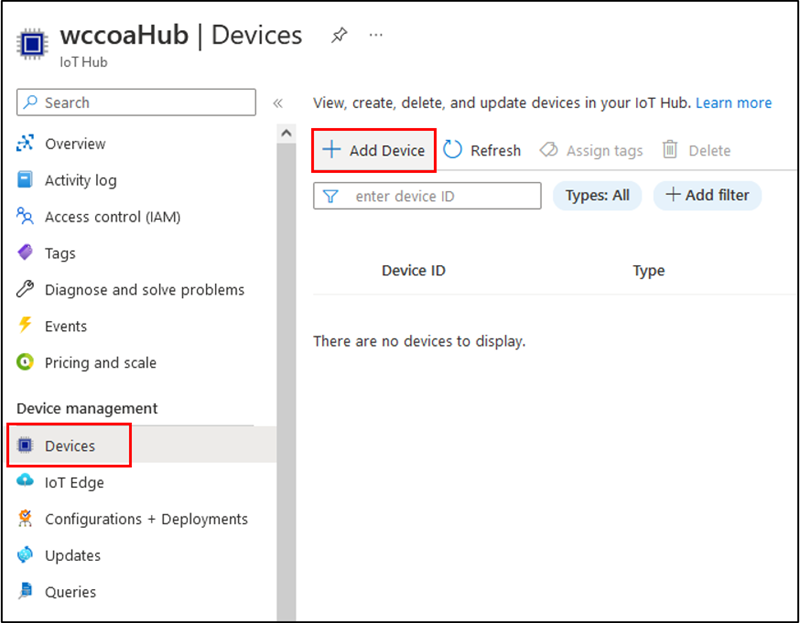 Create An Iot Hub And A Device